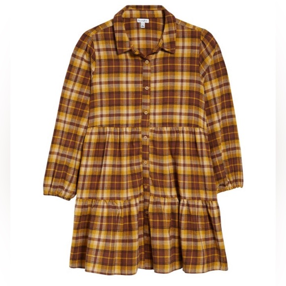 love, Fire | Dresses | Girl Love Fire Yellow Plaid Shirtdress Size L ...